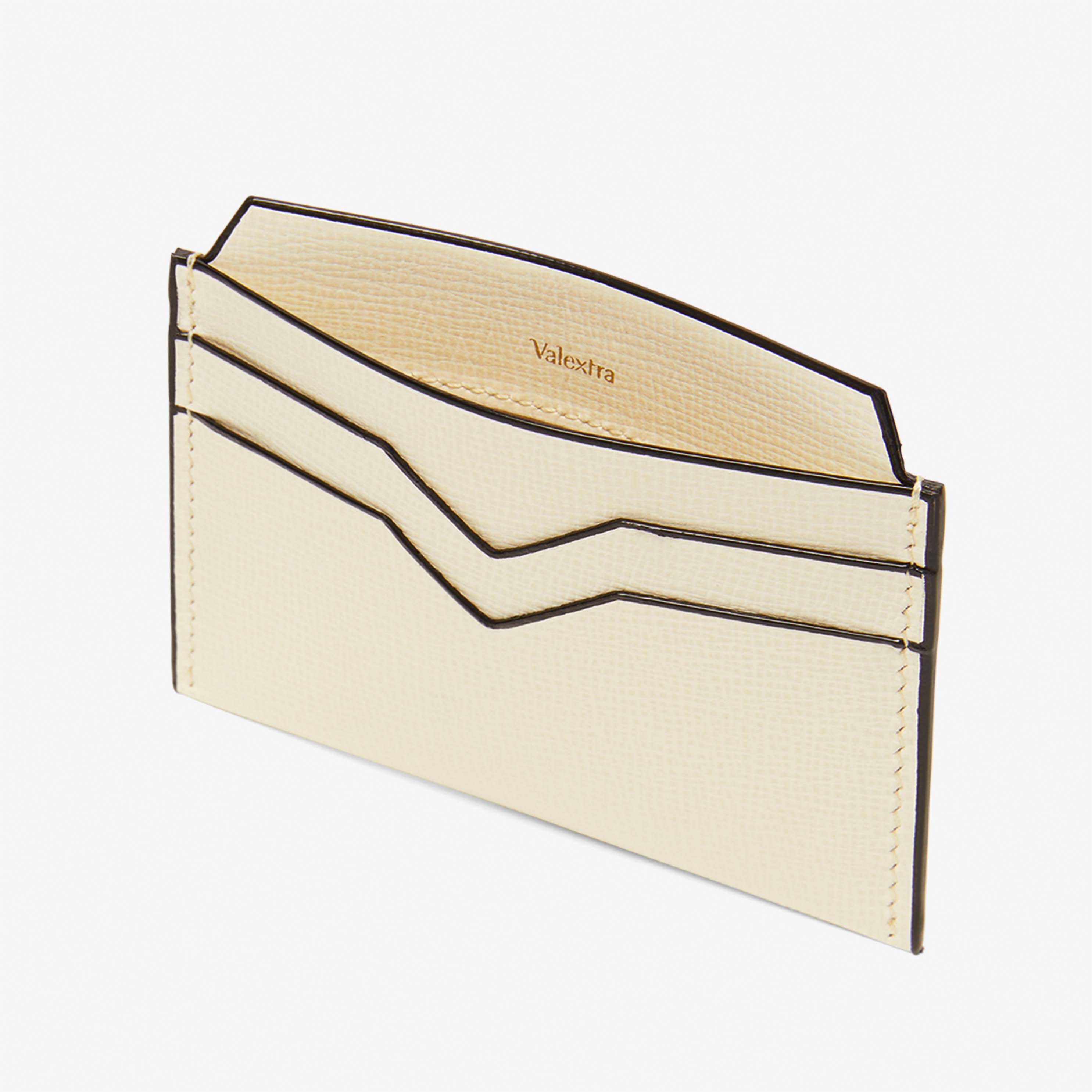 White Leather Compact card holder | Valextra