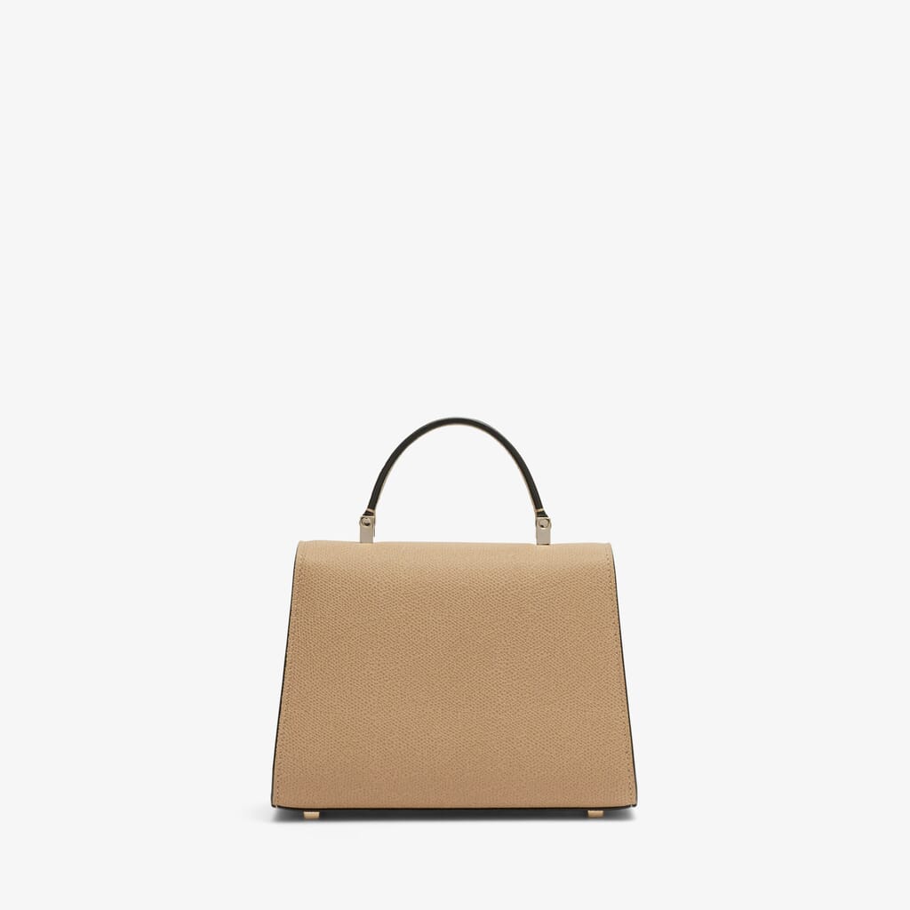 Beige Leather Micro compact elegant bag | Valextra Iside