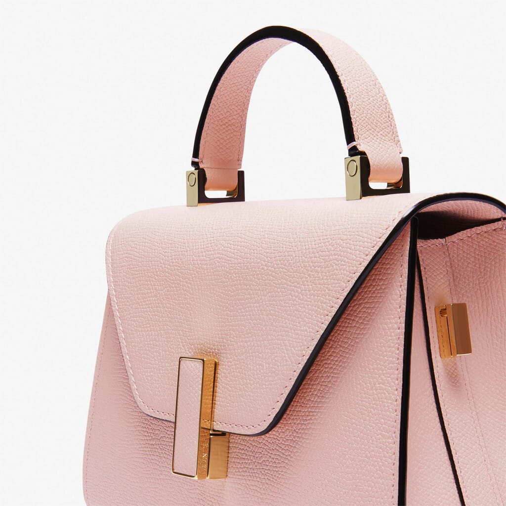 Pink Leather Micro handbag | Valextra Iside